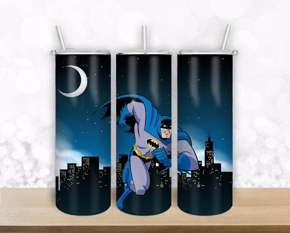 Batman Tumbler Sublimation Design Template - 20oz Straight And Tapered ...